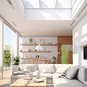 Beautiful spacious lounge. Luxury living. Modern interior design ...