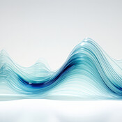 Wave abstract info graphics. Data analysis, or sound wave, on a white ...