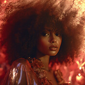 Black woman, musician and portrait of a jazz or soul music singer in a ...