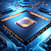 Central Computer Processors and CPU mockup 3d render for quantum ...
