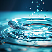 Water droplet, conservation, and eco-friendly concept for saving ...