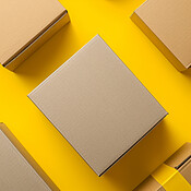 Cardboard box, package or delivery service business background for ...
