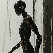 Android robot, cyborg and avatar design for ai, technology science and metaverse 3d character ...