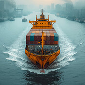 Cargo ship, Ocean and container for trade, transport, and economics ...