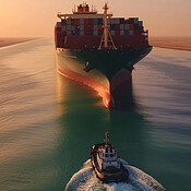 Cargo ship, Ocean and container for trade, transport, and economics ...