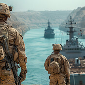 Cargo ship, soldier and container for Security, transport, and ...