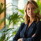 Woman, employee and business portrait in an office for environment ...