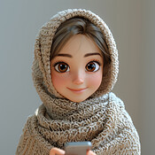 Cartoon arab, 3D and illustration for animation on backdrop. Character ...