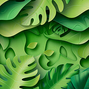 Abstract, paper leaf and creative design in cutout style for backdrop ...