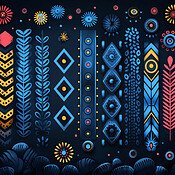 Native american, illustration and design with art, pattern and tribal ...