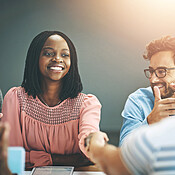 Making great success happen together | Buy Stock Photo on PeopleImages ...
