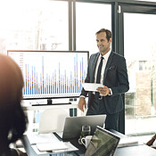 Presenting ideas to the team | Buy Stock Photo on PeopleImages, Picture ...