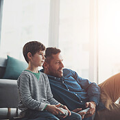 You've gotten better dad | Buy Stock Photo on PeopleImages, Picture And ...