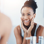 My skin never looked this great! | Buy Stock Photo on PeopleImages ...
