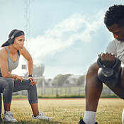 Staying healthy, together | Buy Stock Photo on PeopleImages, Picture ...