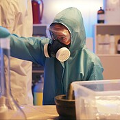 Drugs, person and hazmat with liquid for production of illegal ...