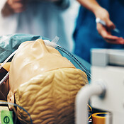 Hospital, learning and mannequin with healthcare training and nursing ...