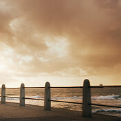 Woman, running and outdoor sunrise for exercise, sports training and ...