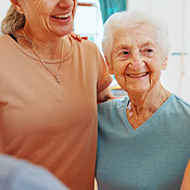 Fitness, senior people or group support at gym club with exercise ...