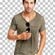 PNG A trendy young man with sunglasses hanging around his neck | Buy ...