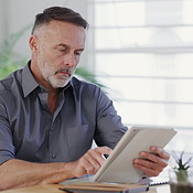 No longer chained to a desk | Buy Stock Photo on PeopleImages, Picture ...