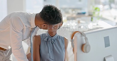 Couple kiss in office, secret work romance of young people in business ...