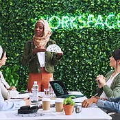 Black woman, muslim and leader for business meeting, creativity and ...