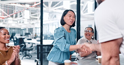 Conflict, fight and angry or frustrated businessman in a meeting ...