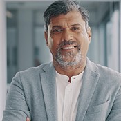 CEO, face or senior businessman with leadership, success mindset or ...