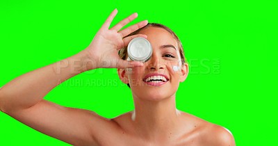 Face, beauty and woman with skincare, cosmetics and dermatology against ...