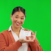 School, learning and teacher on green screen with math, numbers and ...