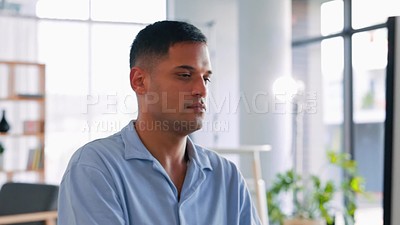 Professional male, portrait and web developer is working at office with ...