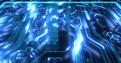 CPU, digital microchip and hologram of circuit board for programming, coding and information ...