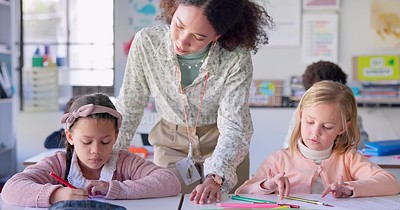 Education, answer and students and boy in classroom for learning ...