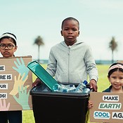 Children, face and protest poster for eco friendly, sustainability and ...