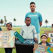 Children, serious face and protest poster for eco friendly ...