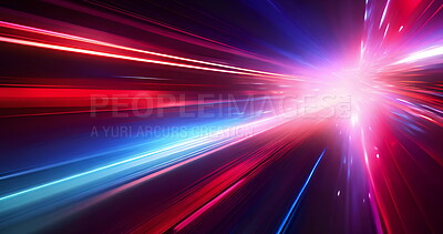 Flare, light and flash stripe lines in hyperspace tunnel with laser ...