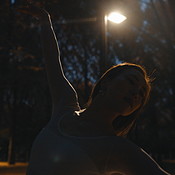 Woman, dancing and ballet in trees, nature and moving body for fantasy ...