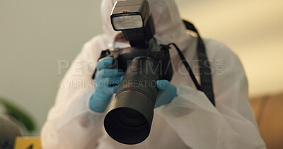 Csi, photographer and forensic at crime scene for investigation of ...