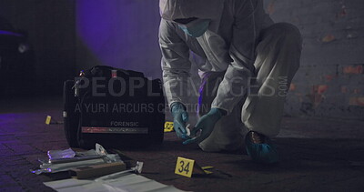 Forensic, csi and collect evidence at crime scene for investigation ...