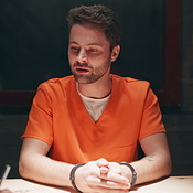 Man, interview and statement in prison for crime, arrest with legal ...