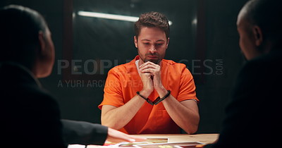 Investigation, man and arrest crime evidence for statement of murder ...