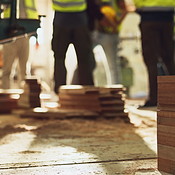 Carpenter, workshop and people at industrial, handyman and woodworking ...