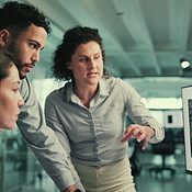 Talking, screen or people on computer for research, inclusive device ...