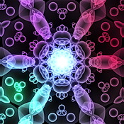 Harmony, frequency and spiritual with graphic on black background for ...