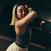 Asian woman, dancer and night with style for street performance ...
