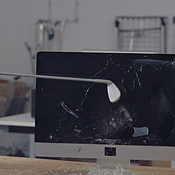 Rage room, destroy and person with golf club for computer for breaking ...