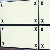 Computer screen, security and space for surveillance with woman in CCTV ...